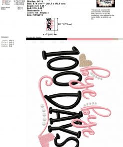 Bye Bye 100 Days - Embroidery and Cutting Option - HoopMama