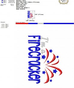 I'm A Firecracker - Embroidery and Cutting Option - HoopMama