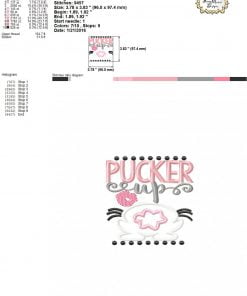 Pucker Up- Embroidery and Cutting Options - HoopMama