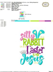 Silly Rabbit Easter Is For Jesus - Embroidery and Cutting Option - HoopMama