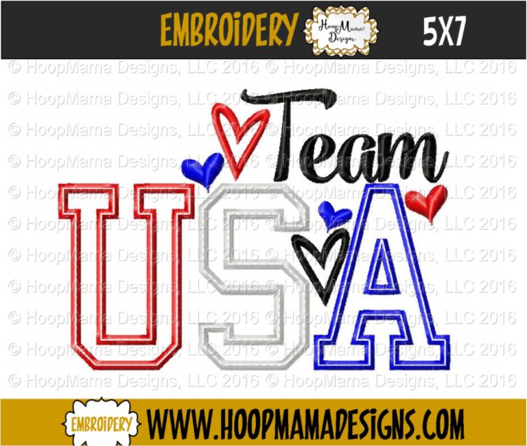 Team USA - Embroidery and Cutting Options - HoopMama