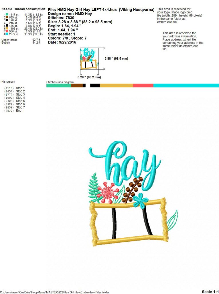 Hay Girl Hay - Embroidery and Cutting Options - HoopMama