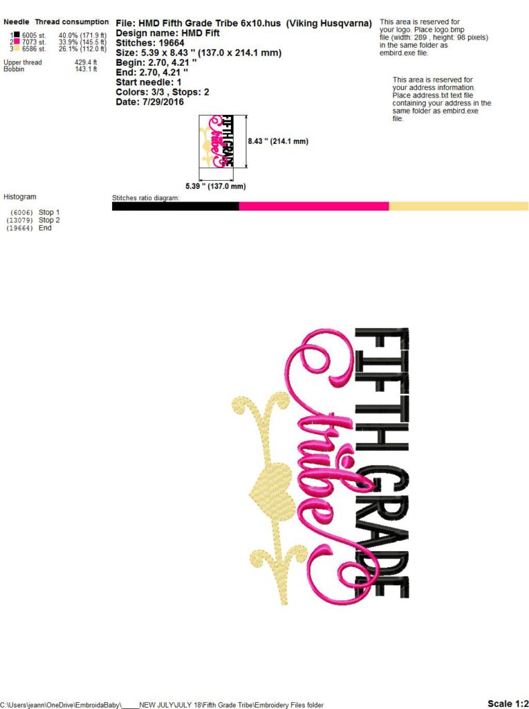 Fifth Grade Tribe - Embroidery and Cutting Options - HoopMama