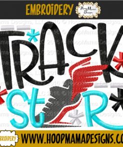 Track Star - Embroidery and Cutting Options - HoopMama