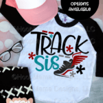 Track Mom - Embroidery and Cutting Options - HoopMama
