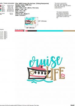 Cruise Life – Embroidery and Cutting Options – HoopMama