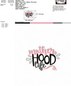 Mother HOOD Life - Embroidery and Cutting Options - HoopMama