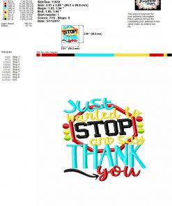 Just Wanted To Stop And Say Thank You - Embroidery and Cutting Options ...