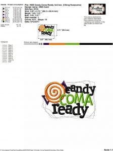 Candy Coma Ready - Embroidery and Cutting Options - HoopMama