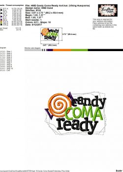 Candy Coma Ready - Embroidery and Cutting Options - HoopMama