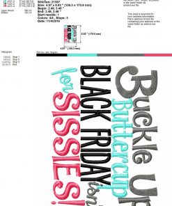 Buckle Up Buttercup Black Friday Isn't For Sissies - Embroidery and ...