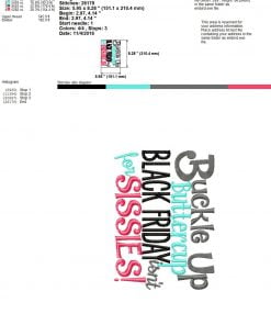 Buckle Up Buttercup Black Friday Isn't For Sissies - Embroidery and ...