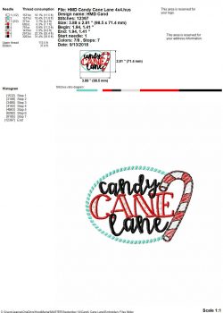 Candy Cane Lane - Embroidery and Cutting Options - HoopMama