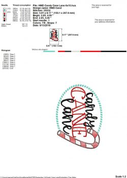 Candy Cane Lane - Embroidery and Cutting Options - HoopMama