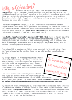 Crafters Calendar - HoopMama