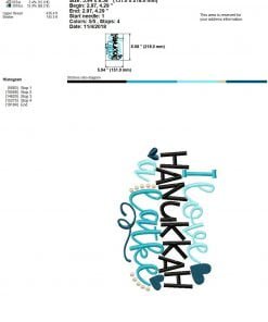 I Love Hanukkah A Latke - Embroidery and Cutting Options - HoopMama