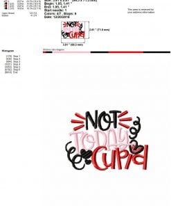 Not Today Cupid - Embroidery and Cutting Options - HoopMama