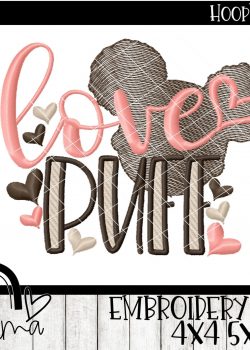 Love Puff - Embroidery and Cutting Options - HoopMama