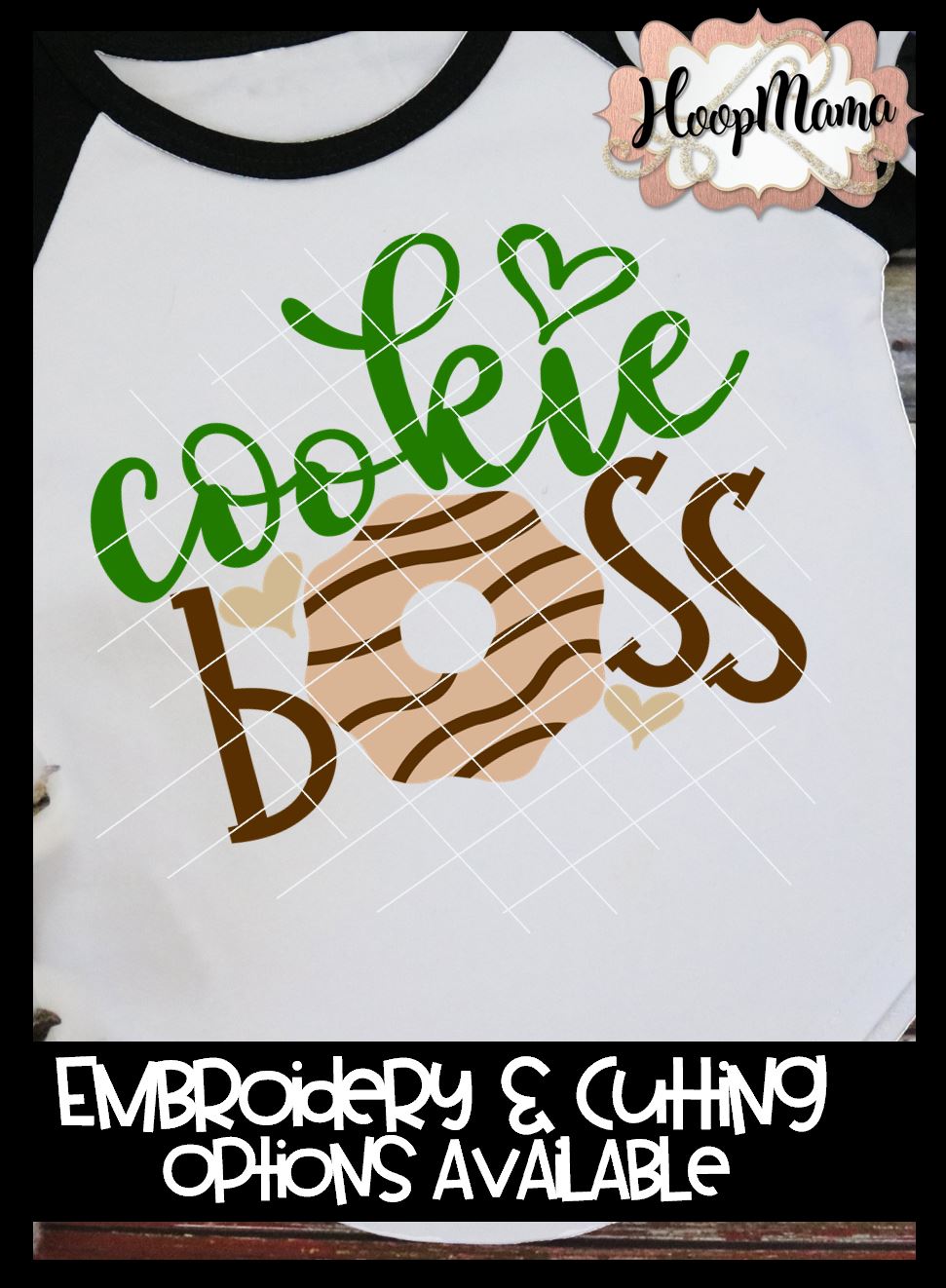Cookie Boss - Embroidery and Cutting Options - HoopMama