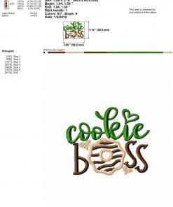 Cookie Boss - Embroidery and Cutting Options - HoopMama