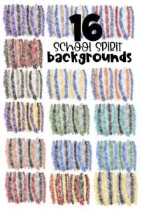 School Spirit LINES Printable Background Bundle - DOWNLOAD - HoopMama