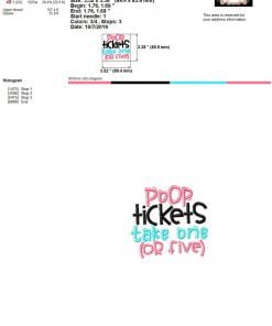 Poop Tickets Take One Or Five - Toilet Paper - Embroidery and Cutting ...