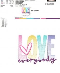 Love Everybody - Embroidery and Cutting Options - HoopMama