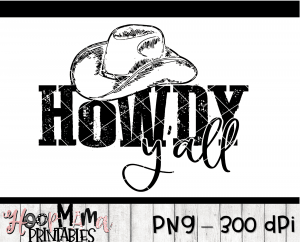 Howdy Y'all - Printable - DOWNLOAD - HoopMama