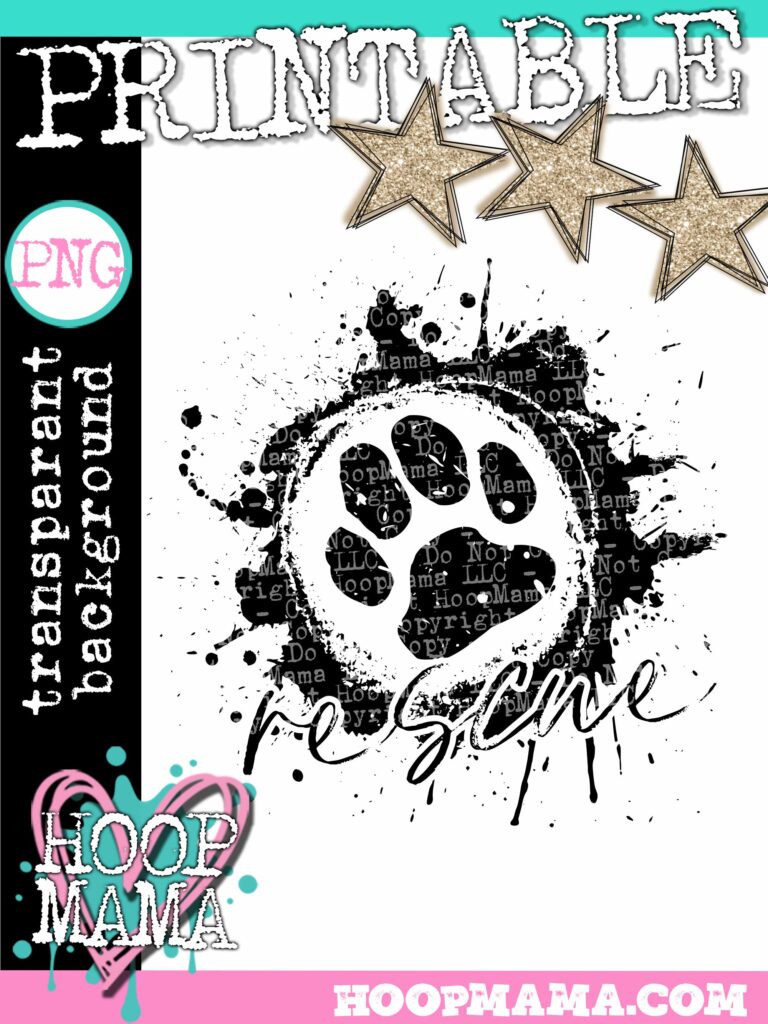 Rescue-PRINTABLE- DOWNLOAD - HoopMama