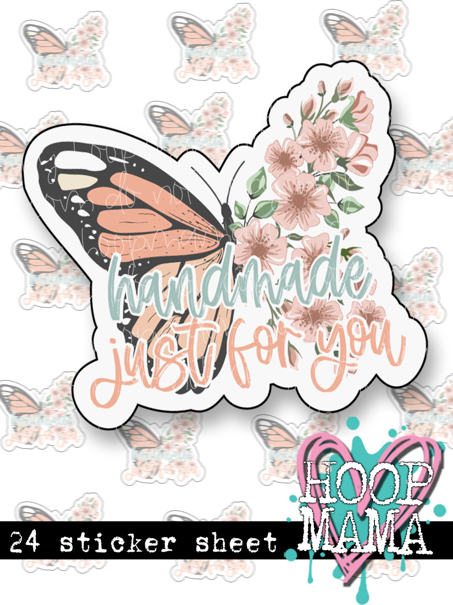 S267 - Handmade Just For You STICKER SHEET - HoopMama