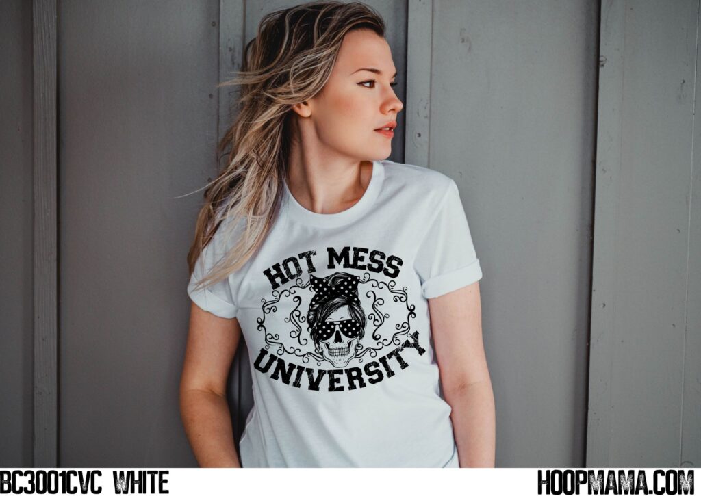 H5E2 - Hot Mess University- SCREEN PRINT TRANSFER - HoopMama