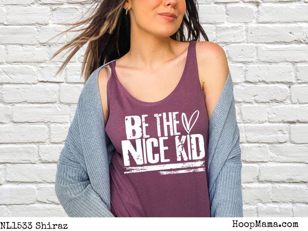 H4A3 - Be The Nice Kid - 10.5" WHITE - SCREEN PRINT TRANSFER - HoopMama
