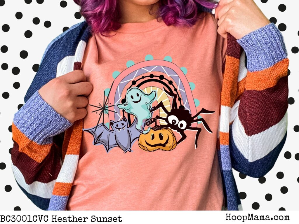 PB18 - Spooky Rainbow - 10.5" PREMIUM - SCREEN PRINT TRANSFER - HoopMama